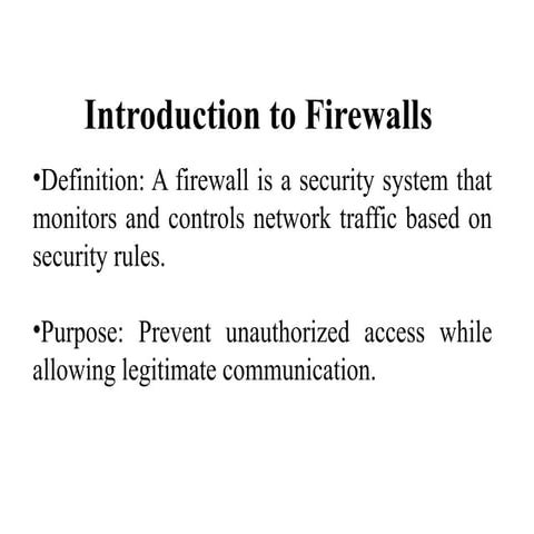 Firewalls | PPT