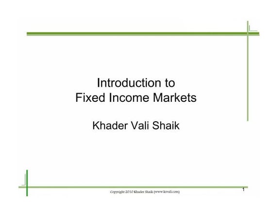 All About Fixed Income Instruments | PPT