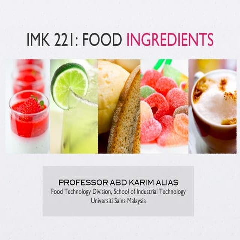 Introduction to Food Ingredients | PDF