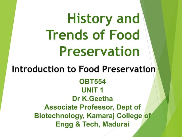 Traditional food preservation methods | PDF