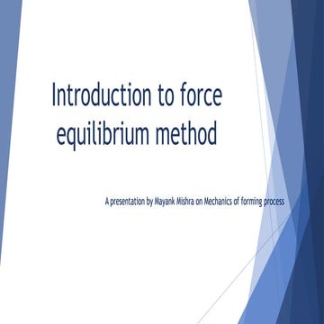 Introduction to force equilibrium method | PPT