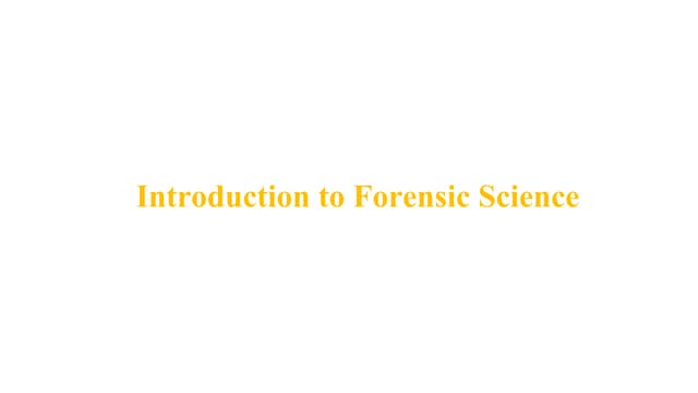 Introduction to Forensic Biology | PPTX
