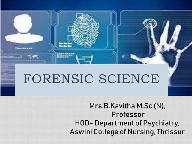 Principles of forensic science | PPTX