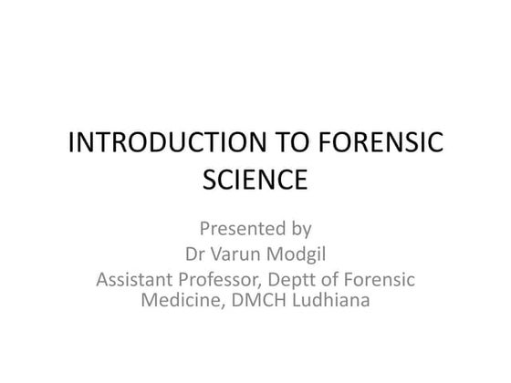 UNIT 1 - FORENSIC SCIENCE Nursing - nature of forensic science and ...