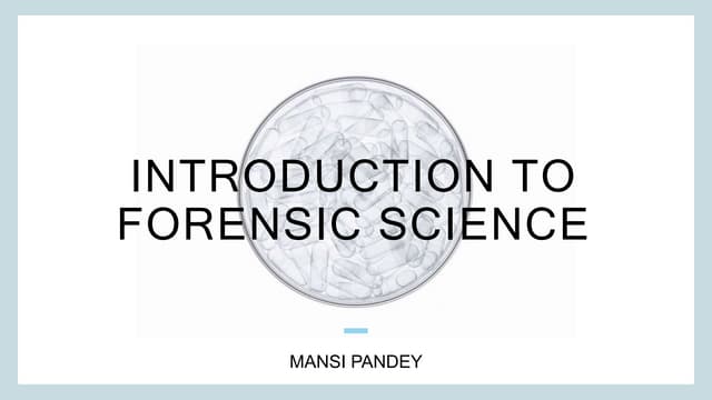 History and Development of forensic science in India | PPTX