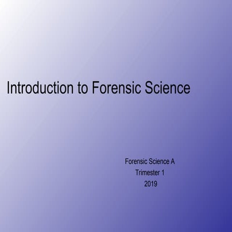 Introduction to Forensic Science Evidence.ppt