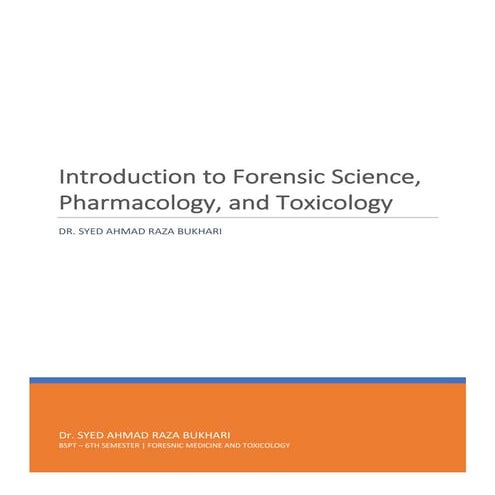 |BSPT| |1st Chapter| Introduction to Forensic Science, Pharmacology ...