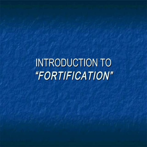 Introduction to fortification | PPT