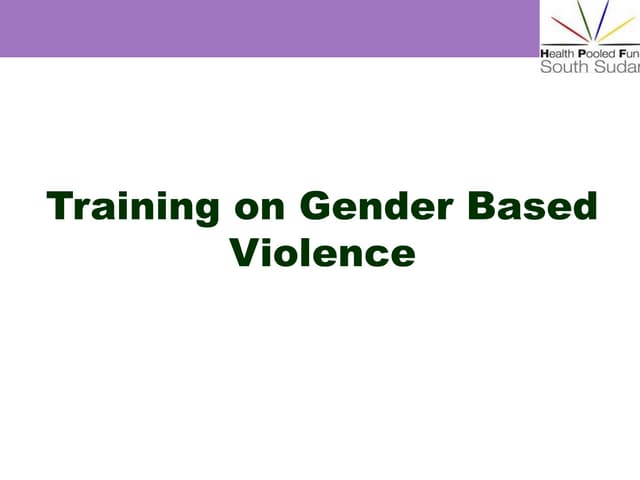 Module 2: Defining Gender-based Violence (GBV) | PPTX | Debated Sensitive Social Issues ...
