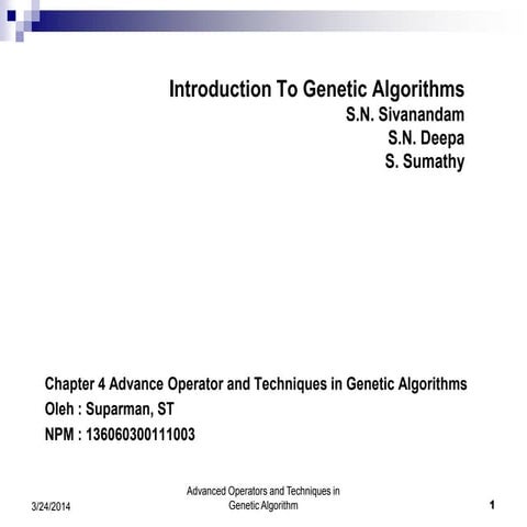 Introduction to genetic algoritms | PDF