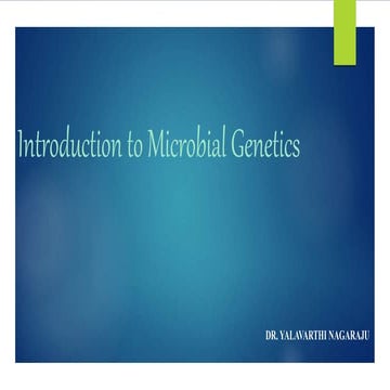 introduction to microbial genetics | PPTX
