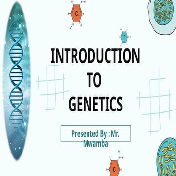 Introduction to Genetics in humans and animals | PPTX