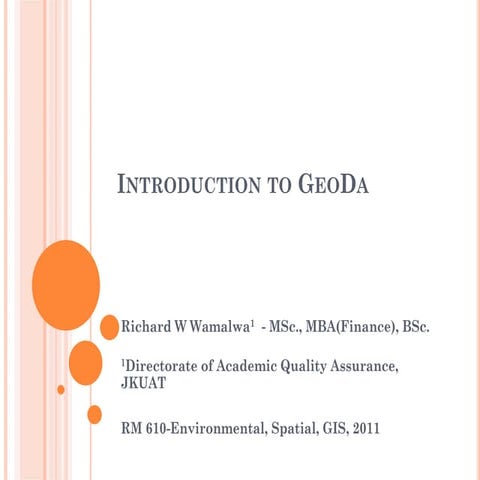 Introduction to geo da | PDF