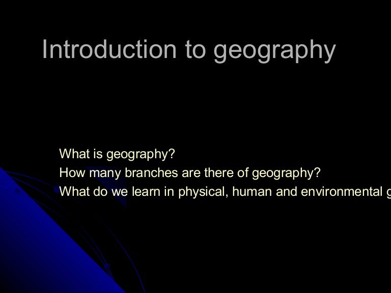 What Is Introduction To Geography at Gemma Nock blog