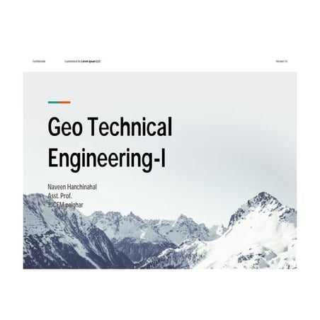 Introduction to geo tech | PDF