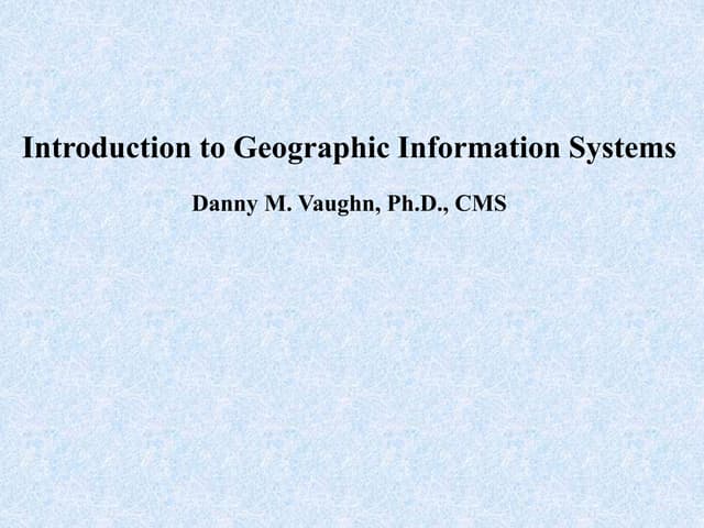 Introduction To Gis Pptx