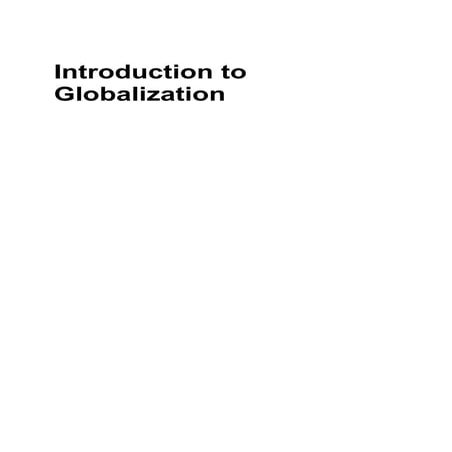 Introduction To Globalization | DOC