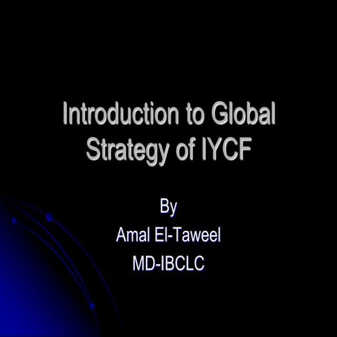 Introduction to global strategy of iycf | PPSX