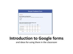 80 interesting ways to use google forms to support learning | PPT