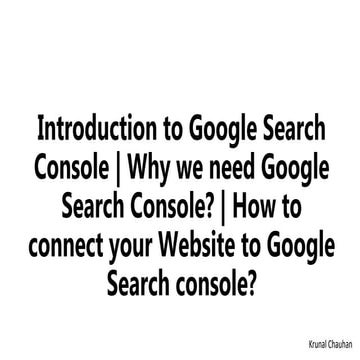 Learn About Google search console tool .pptx