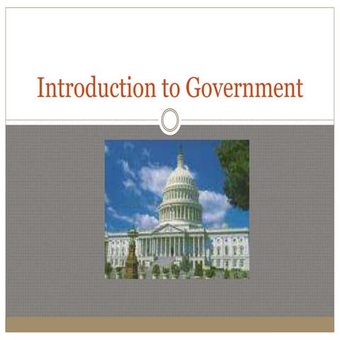 Introduction to government | PPT