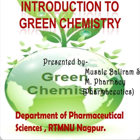 Introduction to green chemistry | PPT