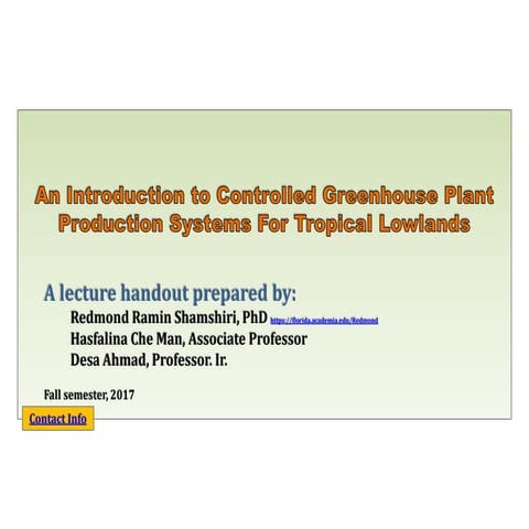An Introduction to Controlled Greenhouse Plant Production Systems For ...