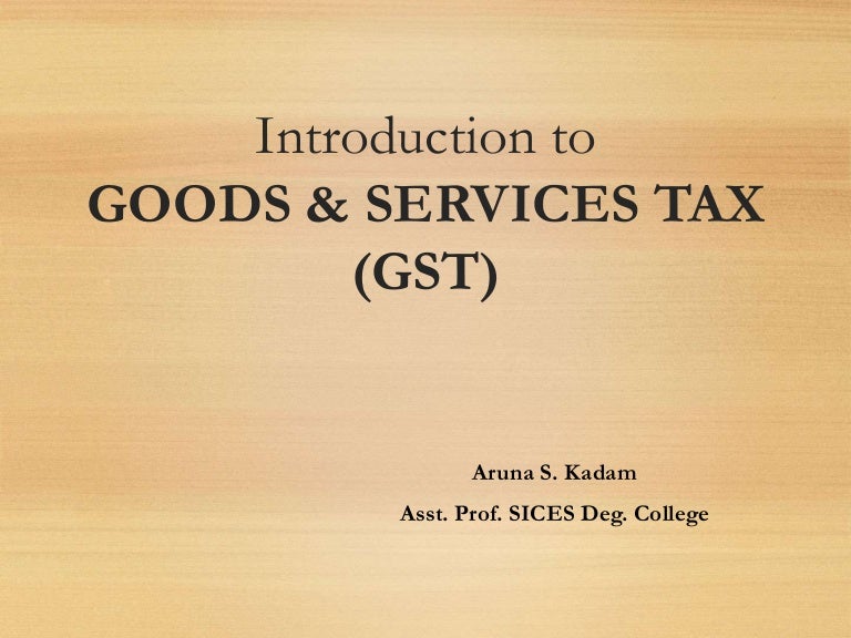 Introduction to gst