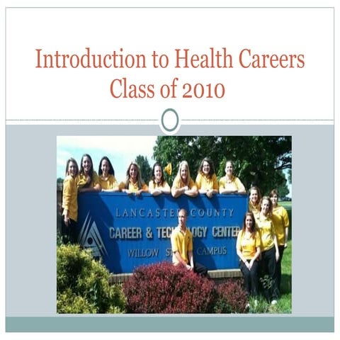 Introduction to health careers | PPT