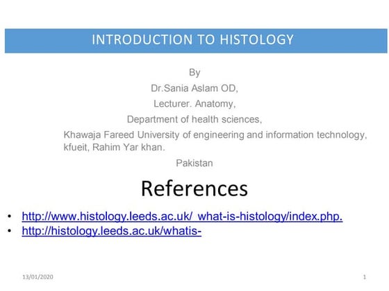 Introduction to Histology | PPT | Biological Sciences | Science
