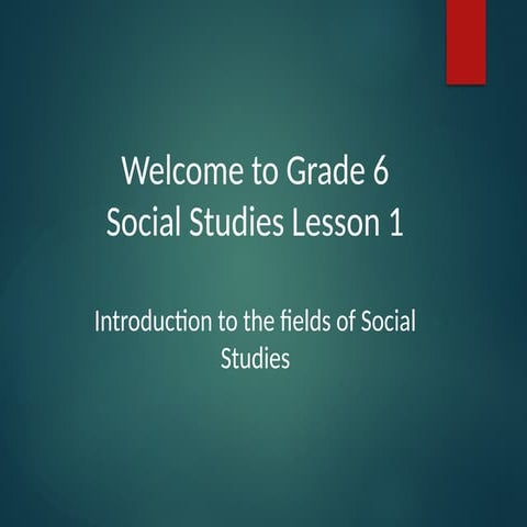 Introduction to History and Geography for Grade 6 | PPTX
