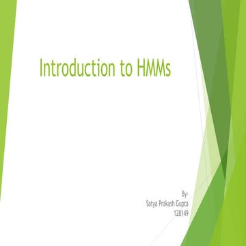 Introduction to hmm | PPTX