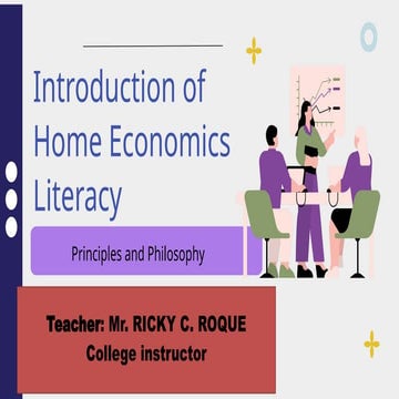 Introduction to Home Economics Literacy | PPTX