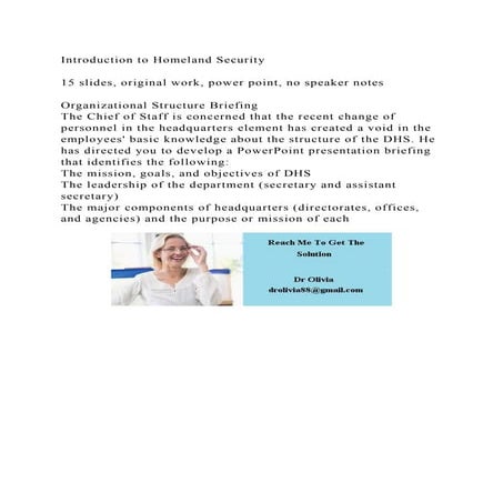 Introduction to Homeland Security15 slides, original work, power.docx
