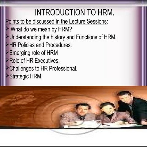 Introduction to hrm | PPT