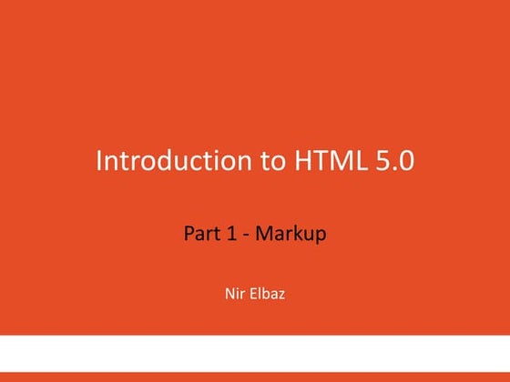 A History Of Html Ppt