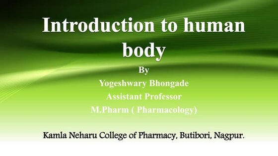 Introduction to HUMAN ANATOMY AND PHYSIOLOGY | PPTX