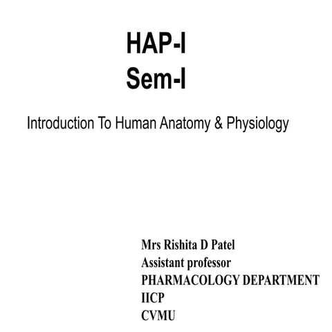 Chapter 1. Introduction to Human Body | PPTX