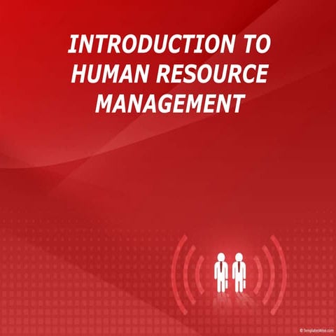 Introduction to human resource management | PPT