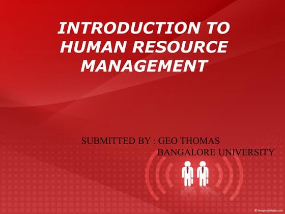 Key result areas of human resource management | PDF