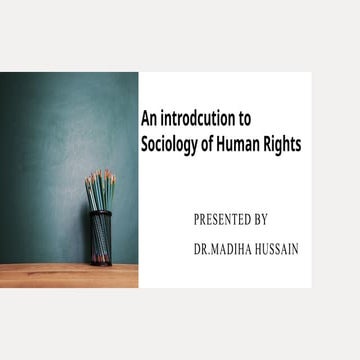 introduction to human rights in Sociology | PPTX