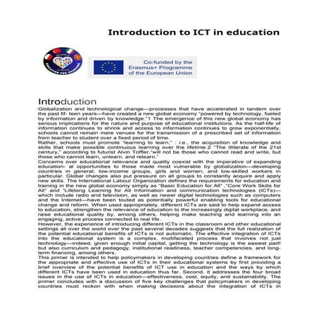 introduction to ict in education -presentation | DOCX