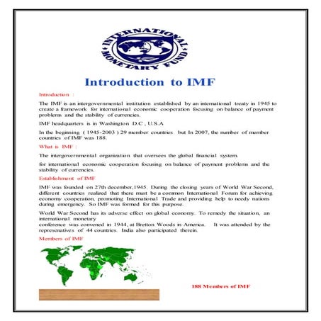 Introduction to imf | PDF