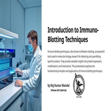 Introduction to Immuno Blotting Techniques on Slideshare by Raj Kumar ...