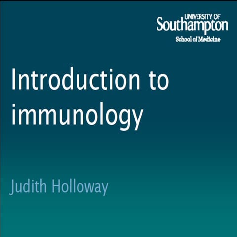 Introduction To Immunology Pptx Medical Health