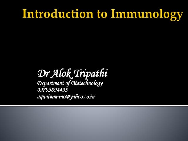 IMMUNOLOGY | PPTX