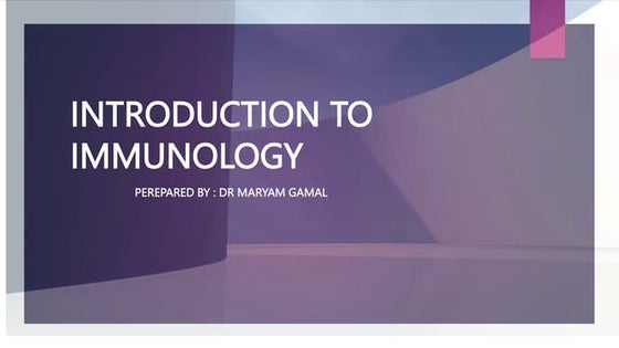 Introduction to Immunology | PPT