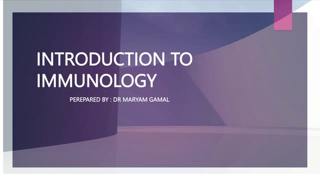 Introduction to Immunology | PPT