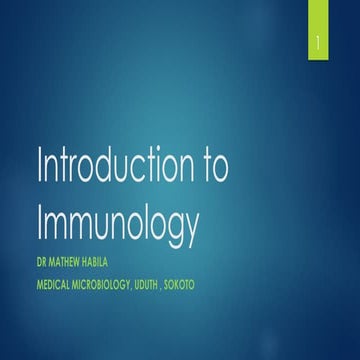 Introduction to Immunology 1.pptxbiological presentation | PPTX