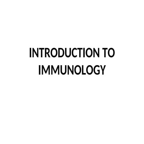 INTRODUCTION to IMMUNOLOGY, Cells of the immune system | PPT